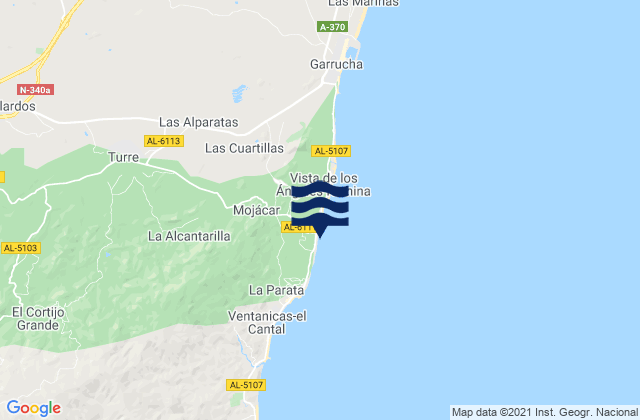 Tabla de Mareas de Mojacar Hoy | Pleamar y Bajamar | Andalusia | ES