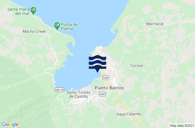 Tabla de Mareas de Municipio de Puerto Barrios Hoy | Pleamar y Bajamar | GT